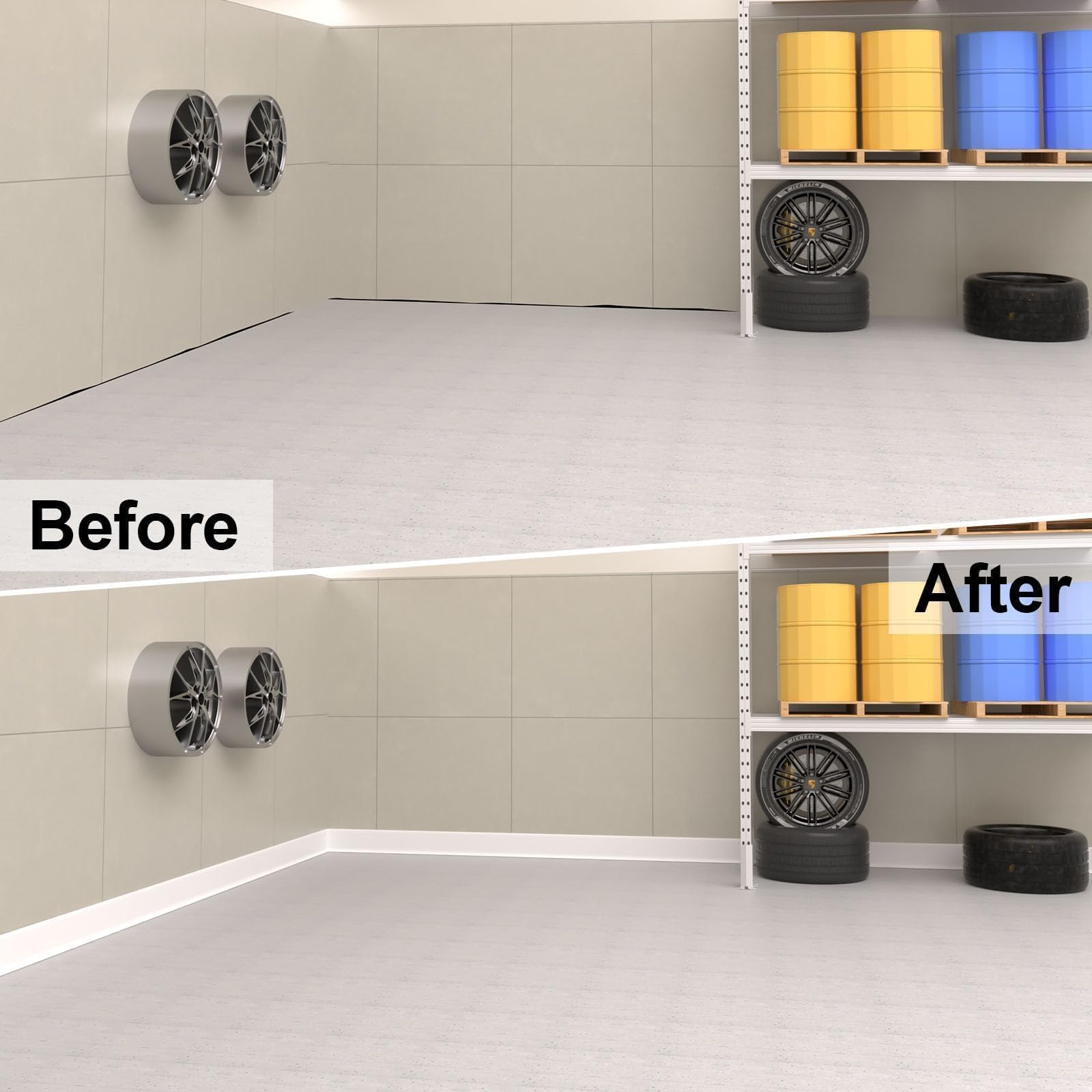 Snapklik.com : Peel And Stick Molding Baseboard Trim, 6 Inch Flexible ...