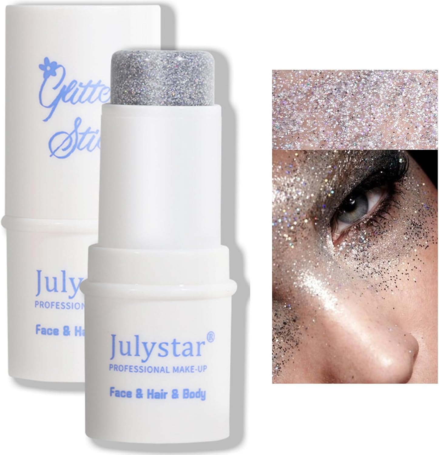 Body Glitter Stick, Mermaid Sequin Face Glitter Gel, Holographic Chunky ...