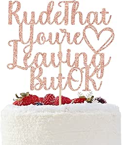 Amazon.com: Rude That You're Leaving But OK Cake Topper, Farewell Party ...