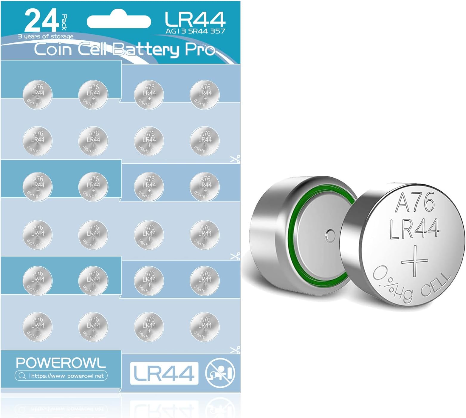 Licb Lot de 20 LR44 AG13/357/303 SR44 batterie 1.5 V Button Coin Cell Batteries : Amazon.ca ...