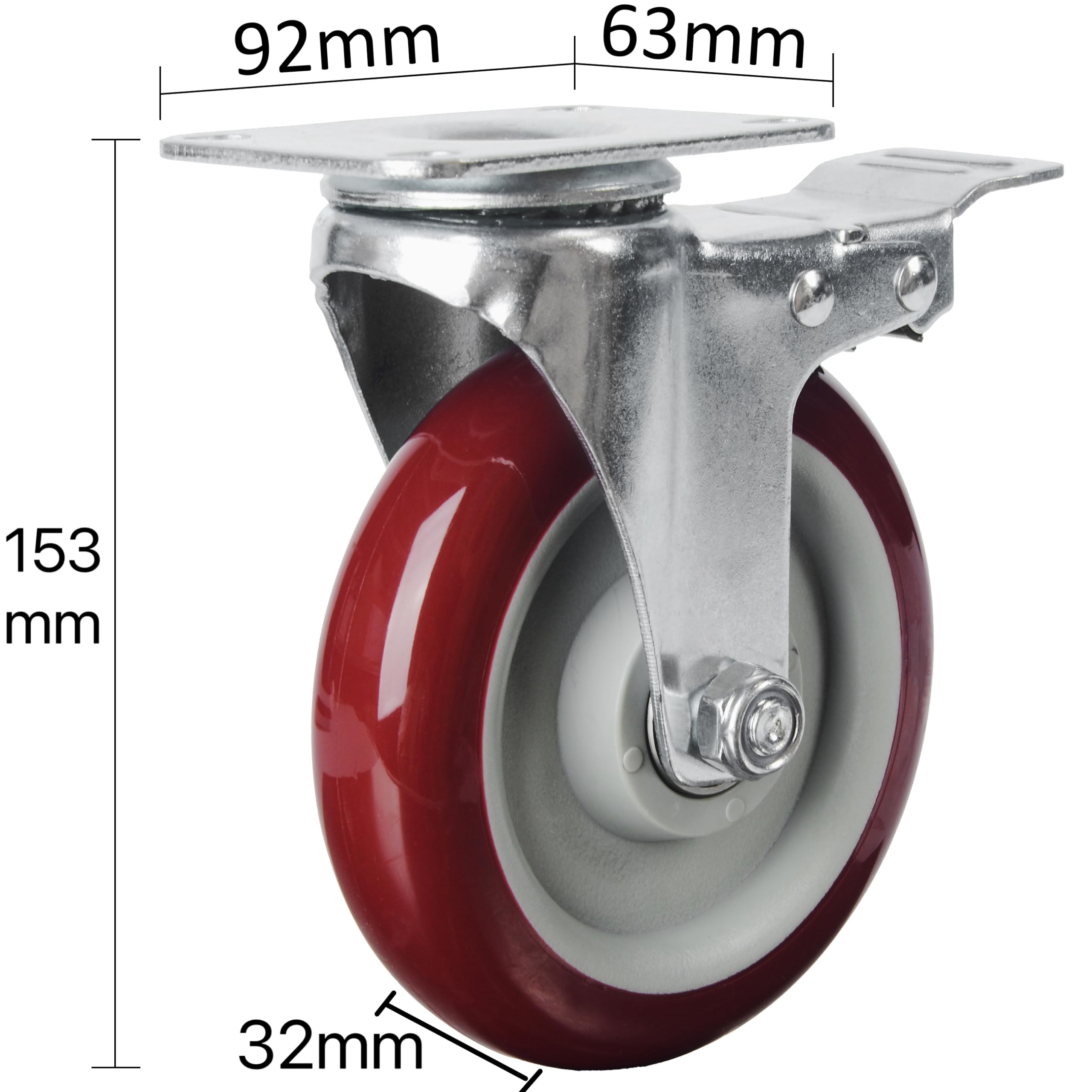 Snapklik.com : Finnhomy 5 Inch Casters Wheels Set Of 4 Heavy Duty Plate ...