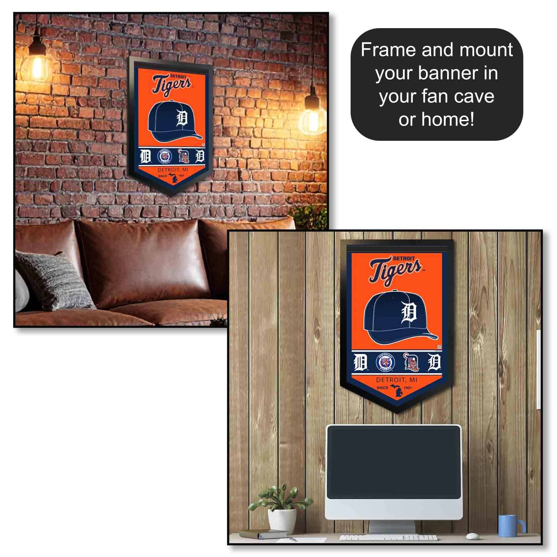 Detroit Tigers Banner Detroit Tigers Heritage Banner Pennant - 15x24 ...