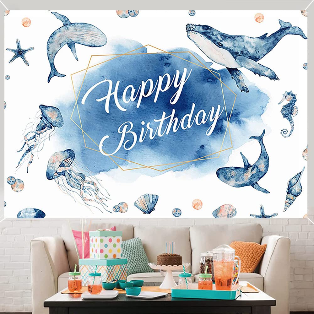 Spongebob Photo Booth Underwater World Happy Birthday Backdrop Summer ...