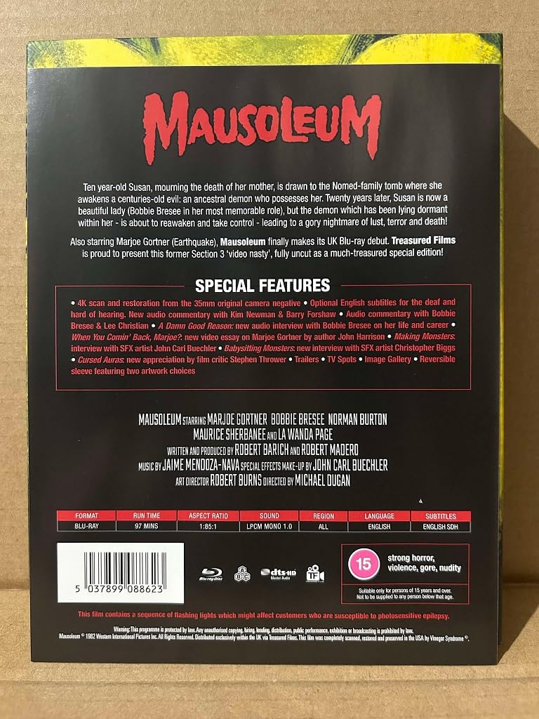 Mausoleum (SE) [Blu-ray] [Region A & B & C]: Amazon.co.uk: Bobbie ...