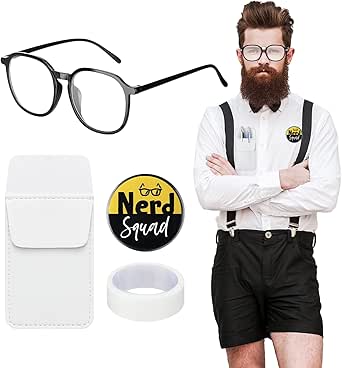 Amazon.com: Solsew 4 Pcs Nerd kit Include Taped Glasses Pocket ...