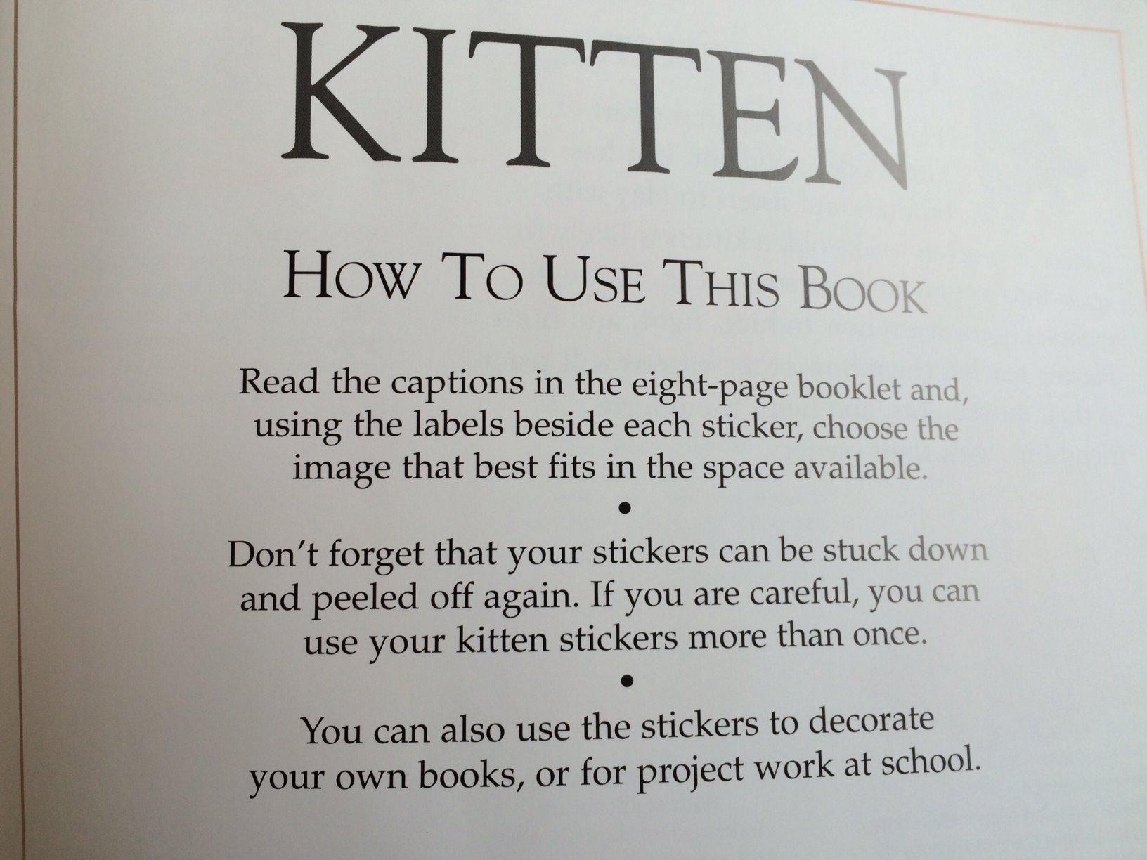 Ultimate Sticker Book: Kitten: More Than 60 Reusable Full-Color ...