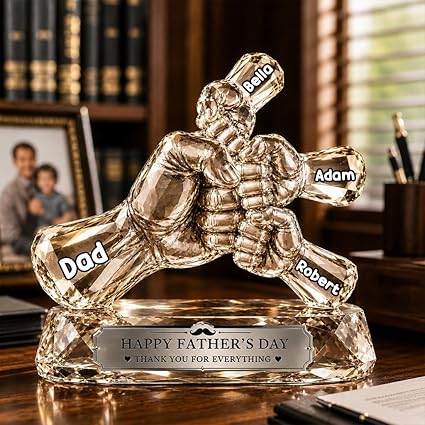 Amazon.com: GABITA Dad Fist Bump - Personalized Acrylic Plaque - Gift ...