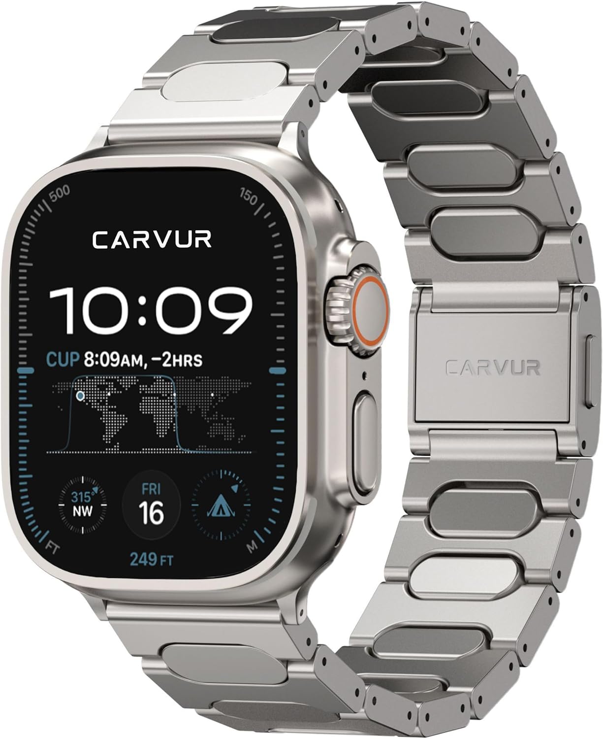 Amazon.com: CARVUR Titanium Watch Band T30 - For Apple Watch ULTRA 2 ...