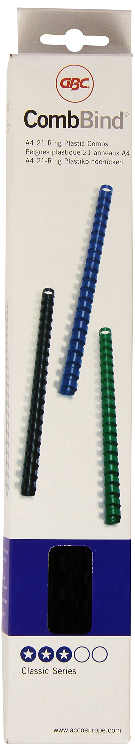 GBC CombBind Binding Combs 6mm A4 Black (25 Sheets Capacity, Pack of 25 ...