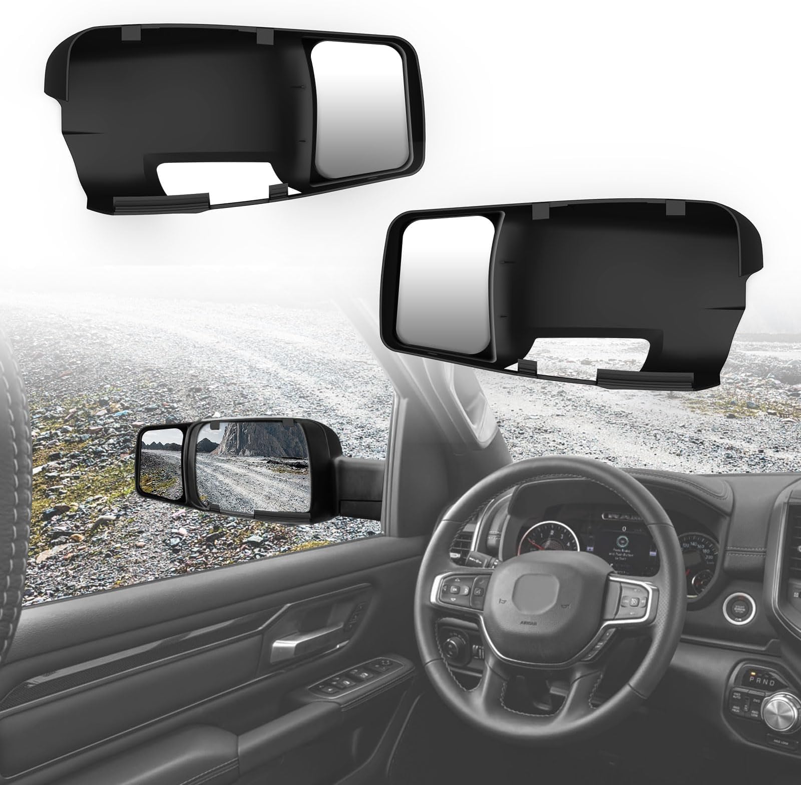 LitMiRaCle Towing Mirror Extension, Clip On Snap & Zap Tow Mirror for ...