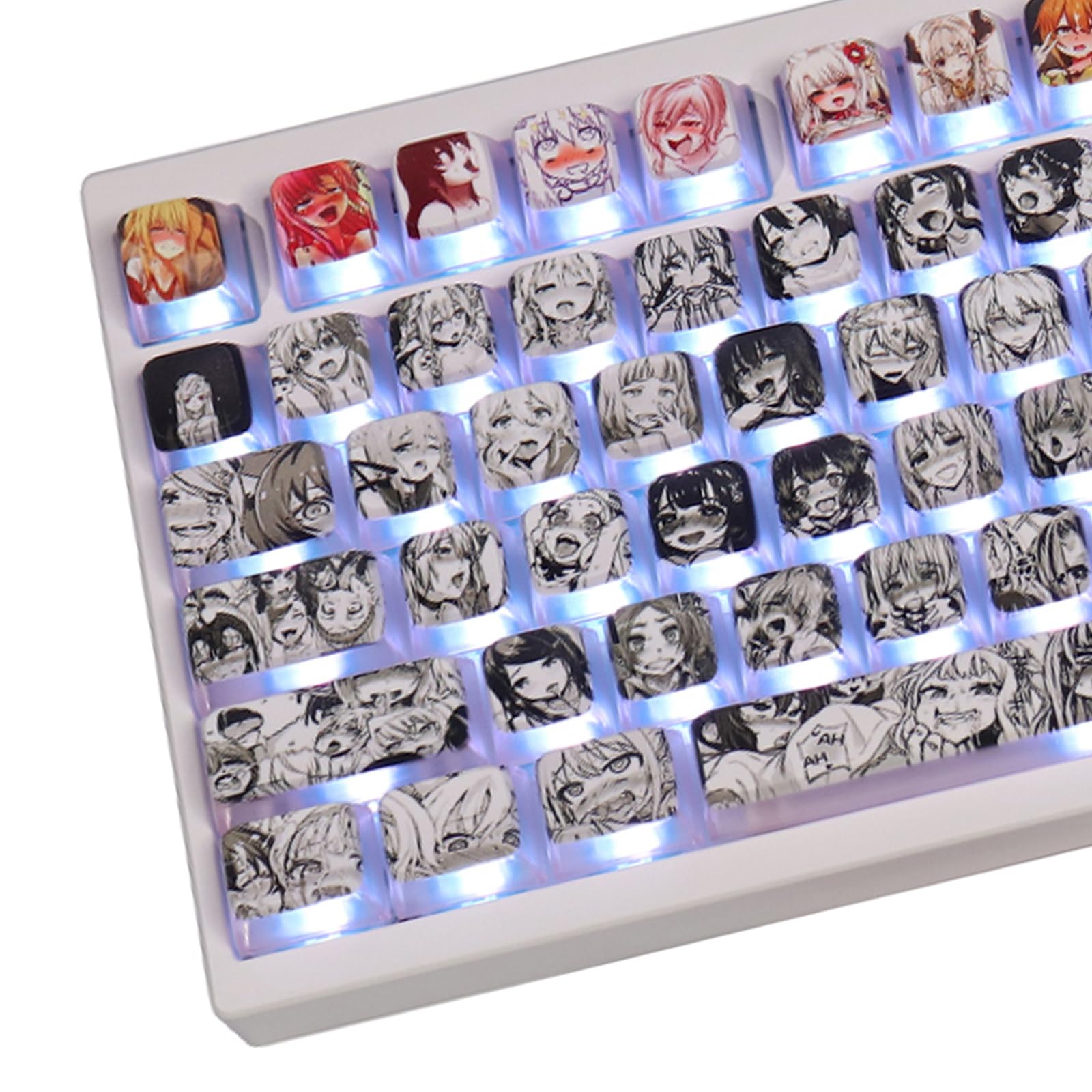 Buy Pudding Keycaps- Japanese Anime OEM Profile Keycap, 108 Keys ...