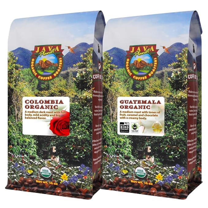 Amazon.com : Java Planet Organic Coffee Beans Low Acid Variety Set ...