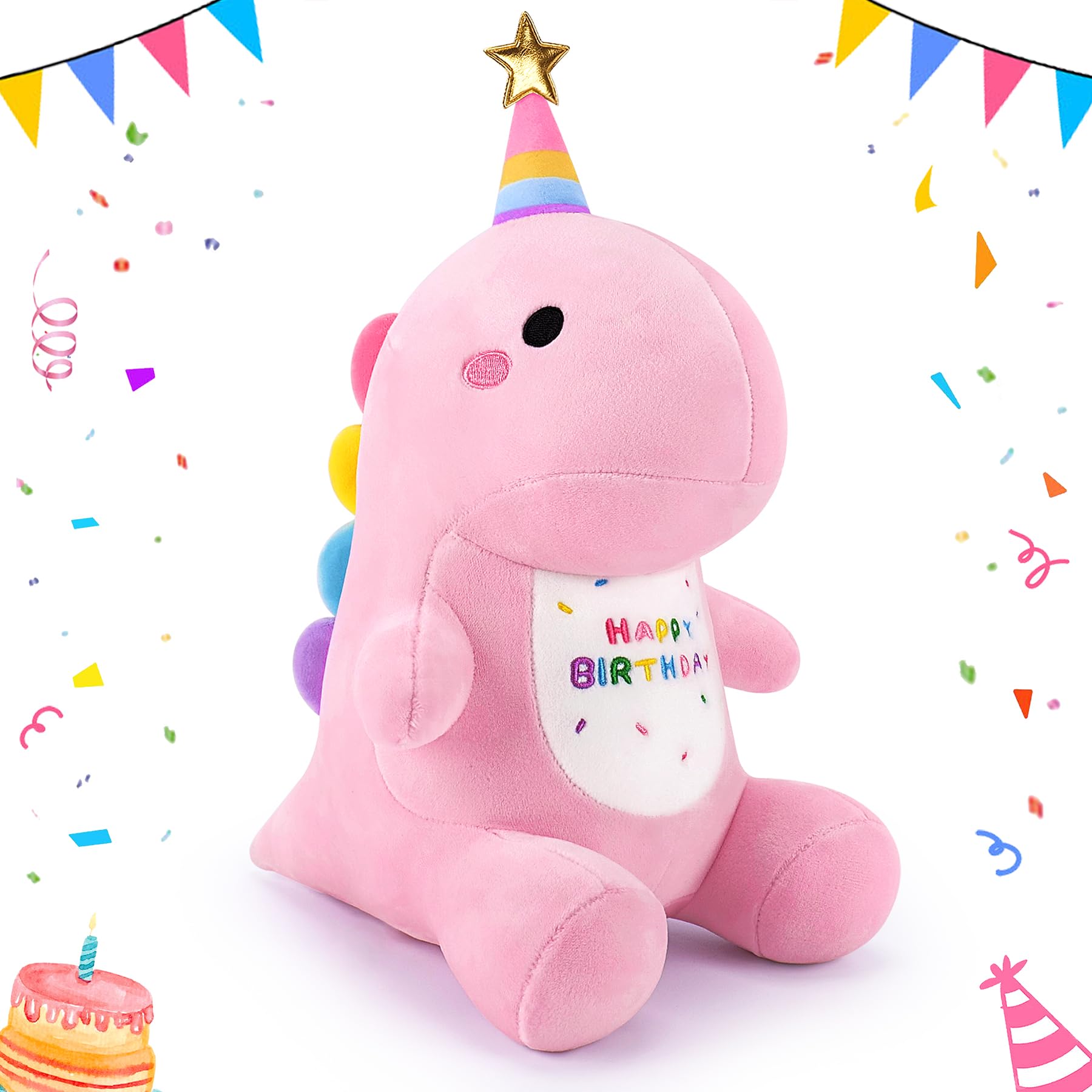 Snapklik.com : Auspicious Beginning Pink Happy Birthday Dinosaur ...