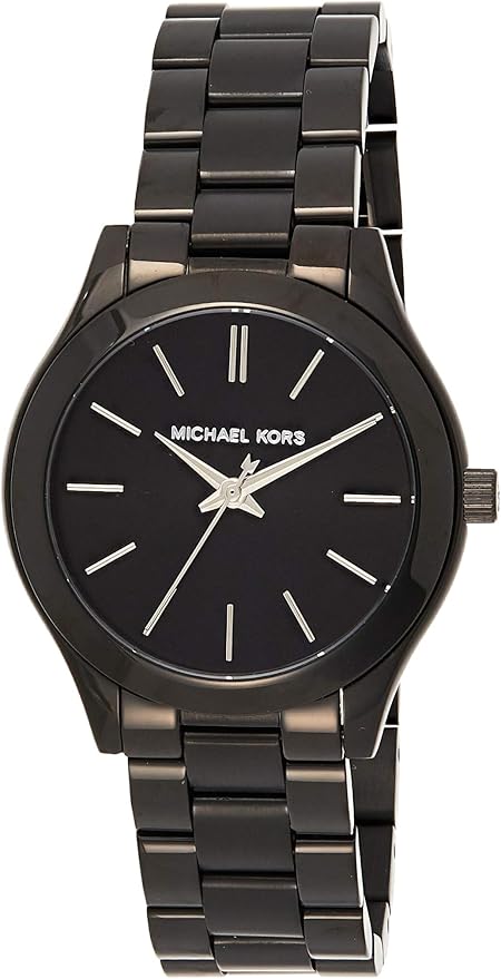 Michael Kors Women's Mini Slim Runway Black Watch MK3587 : Amazon.ca ...