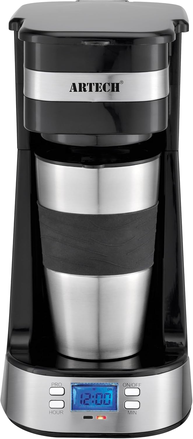 ARTECH Personal Coffee Maker – 750W Slim One Cup Coffee Machine, 420ml ...