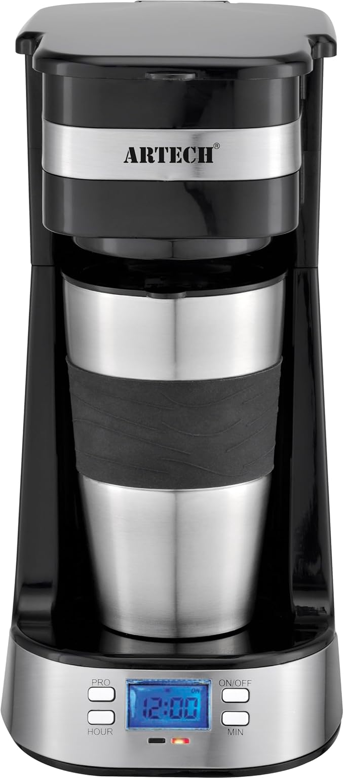 ARTECH Personal Coffee Maker – 750W Slim One Cup Coffee Machine, 420ml ...