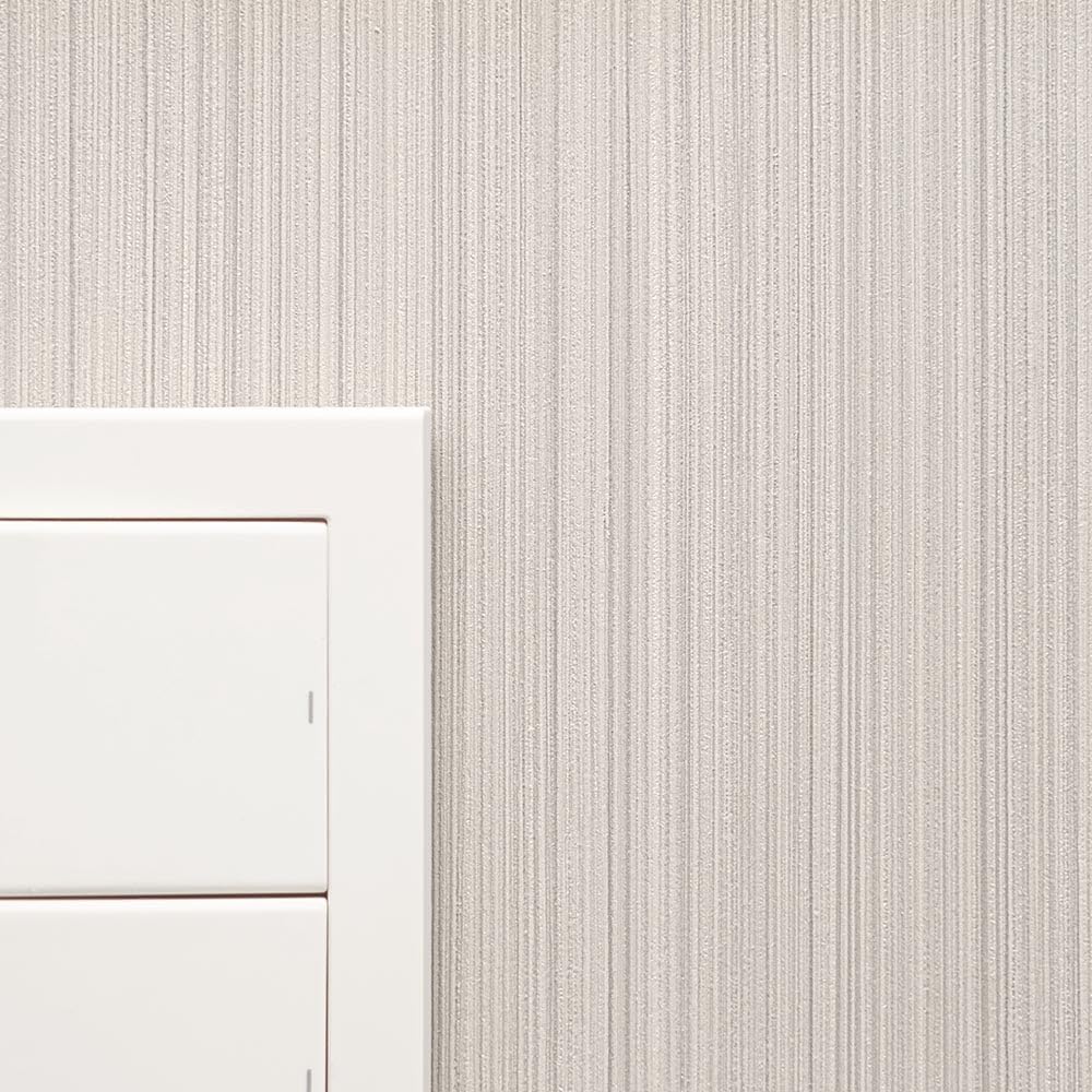 Amazon | 壁紙屋本舗 壁紙 生のり付き 30m 替刃付き ストライプ グレー 灰色 サンゲツ クロス SP9784 【受注生産品・キャンセル不可】 | 壁紙