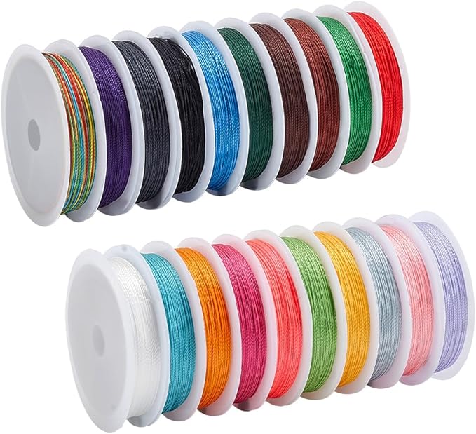 Amazon.com: PH PandaHall 218 Yards Bracelet Beading String, 20 Colors 0 ...