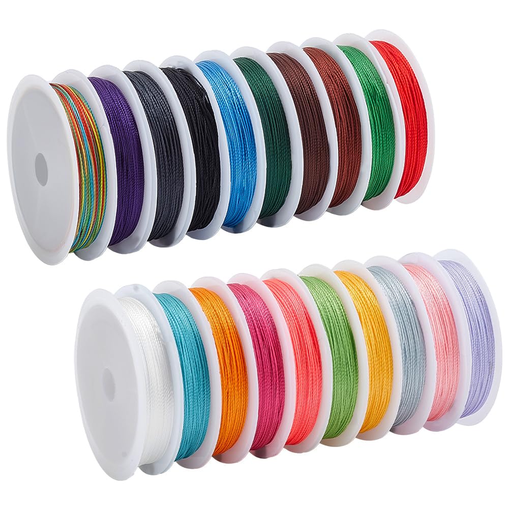 Amazon.com: PH PandaHall 218 Yards Bracelet Beading String, 20 Colors 0 ...