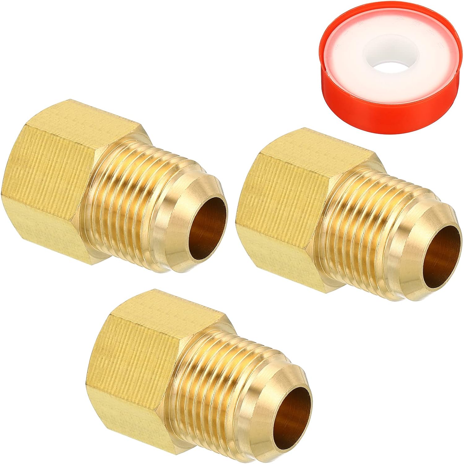 Amazon.com: PATIKIL 1/2 SAE Male x 3/8 SAE Female Brass Flare Tube ...