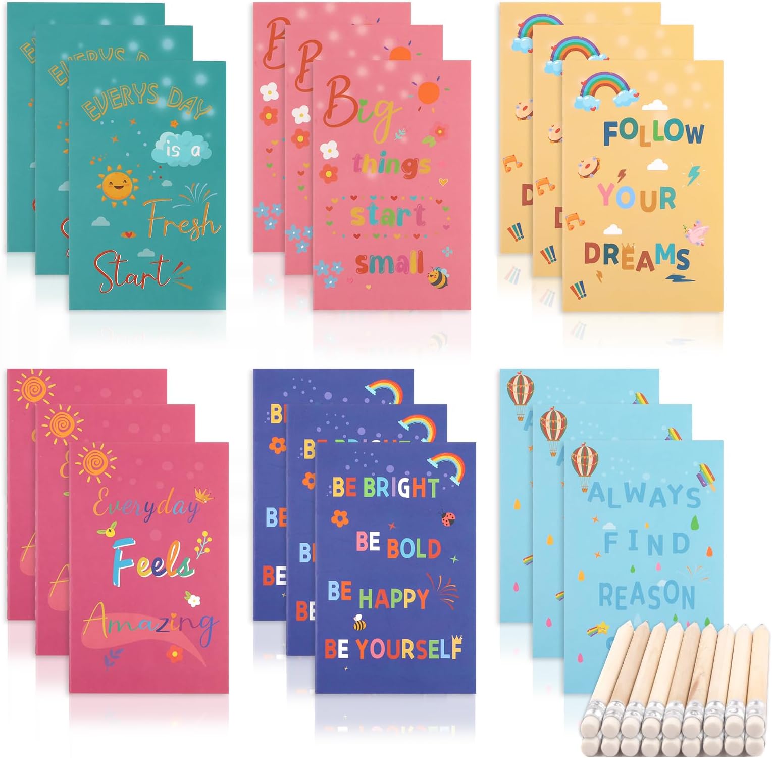 Hopton Gifts for Students from Teachers, 18 Pack Small Notebooks and 18 ...