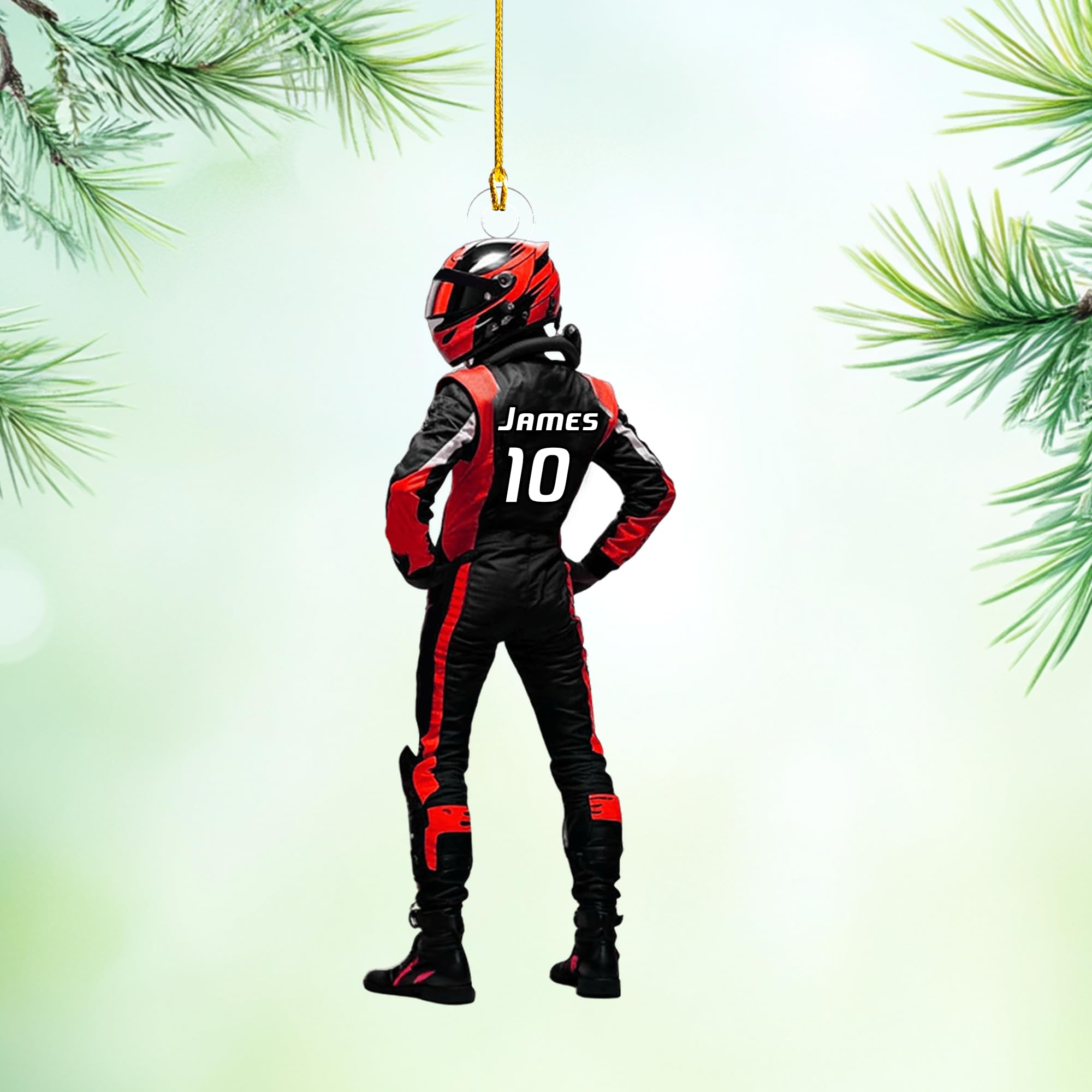 Amazon.com: GAMMIE Personalized Race Car Ornaments, Gifts for Race Car ...