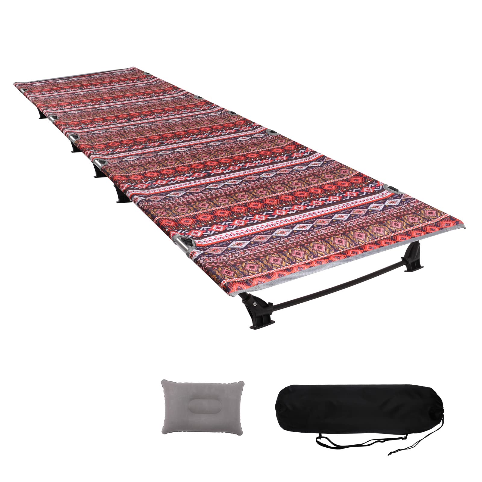 Camping Cot for Adults, Foldable Cot Bed Ultralight Sleeping Cot with ...