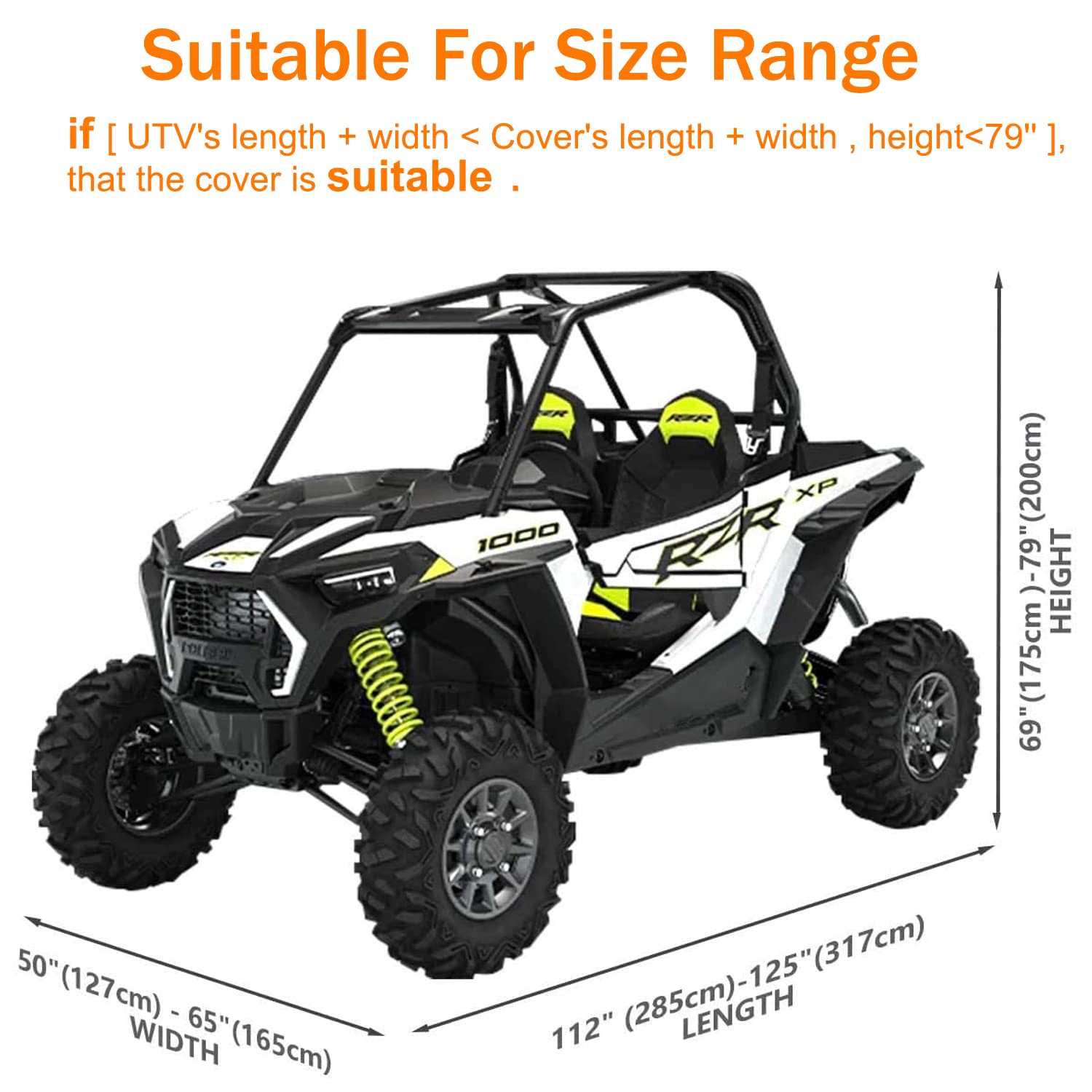 Snapklik.com : Neverland UTV Cover Waterproof 300D Heavy Duty 2-3 ...