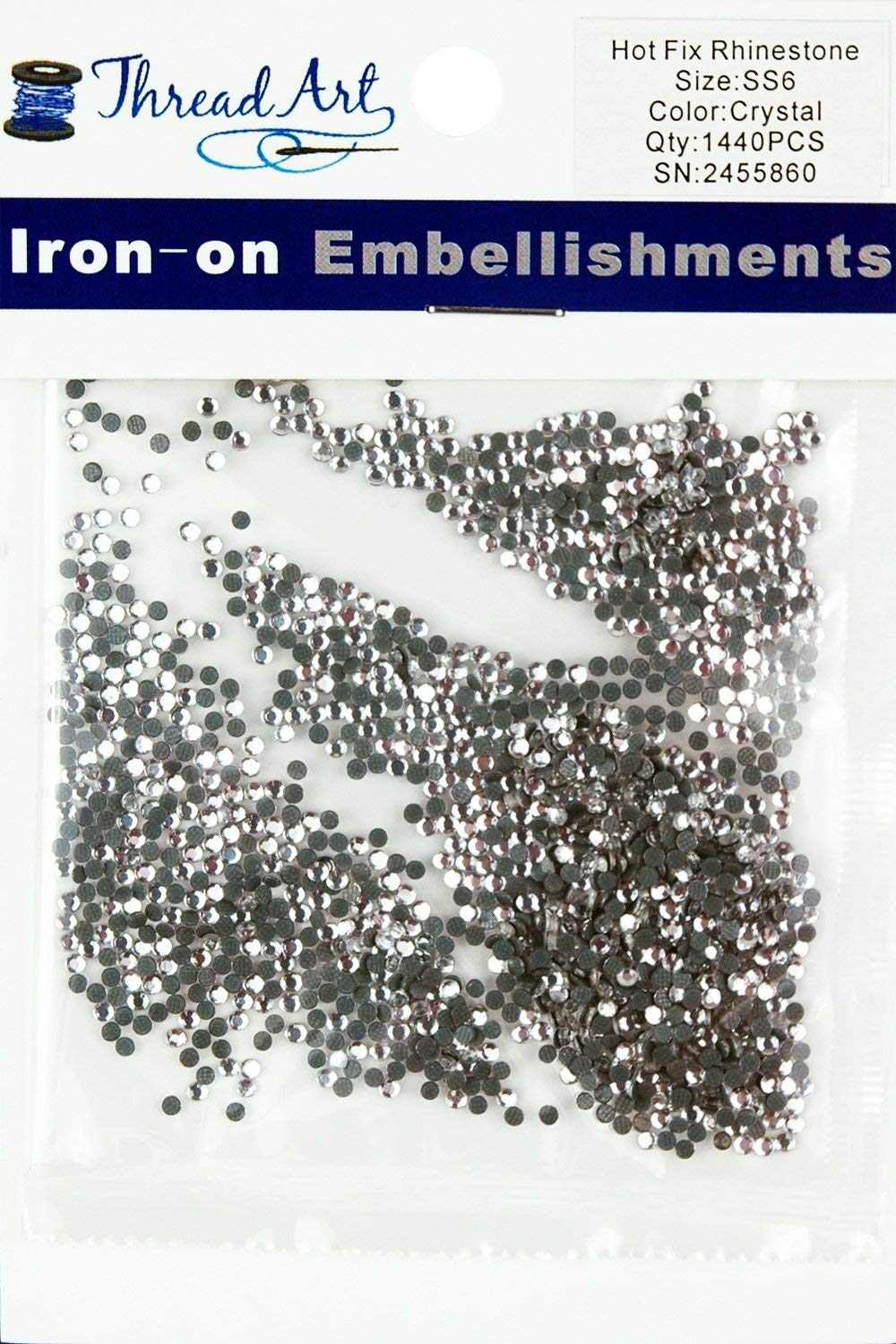 Amazon.com: Threadart SS6 (2mm) Crystal Hot Fix Rhinestones 10 Gross ...