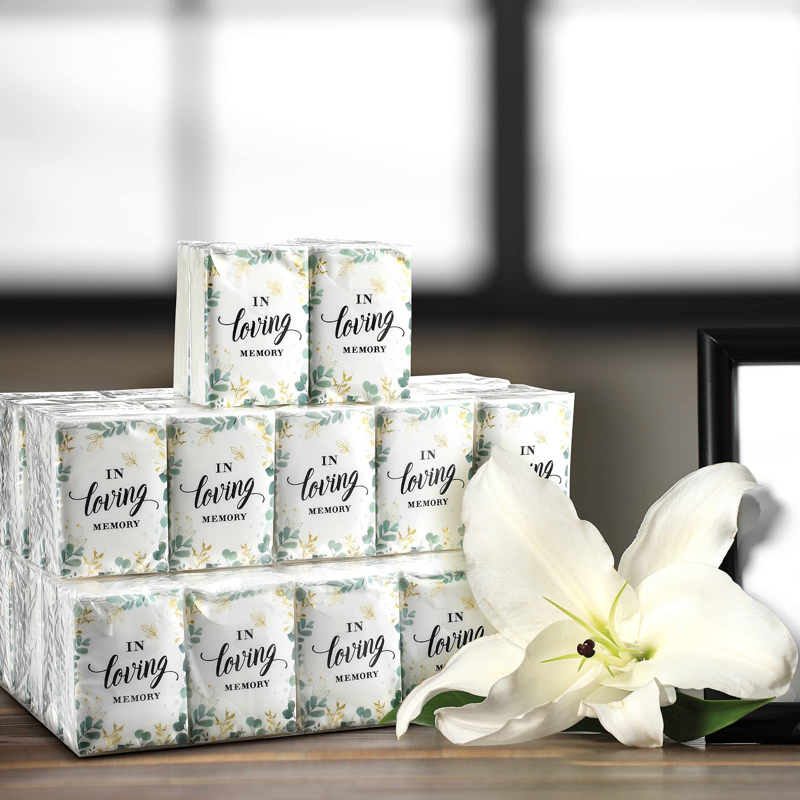 Snapklik.com : Eaasty 100 Packs Funeral Facial Tissues In Loving Memory ...