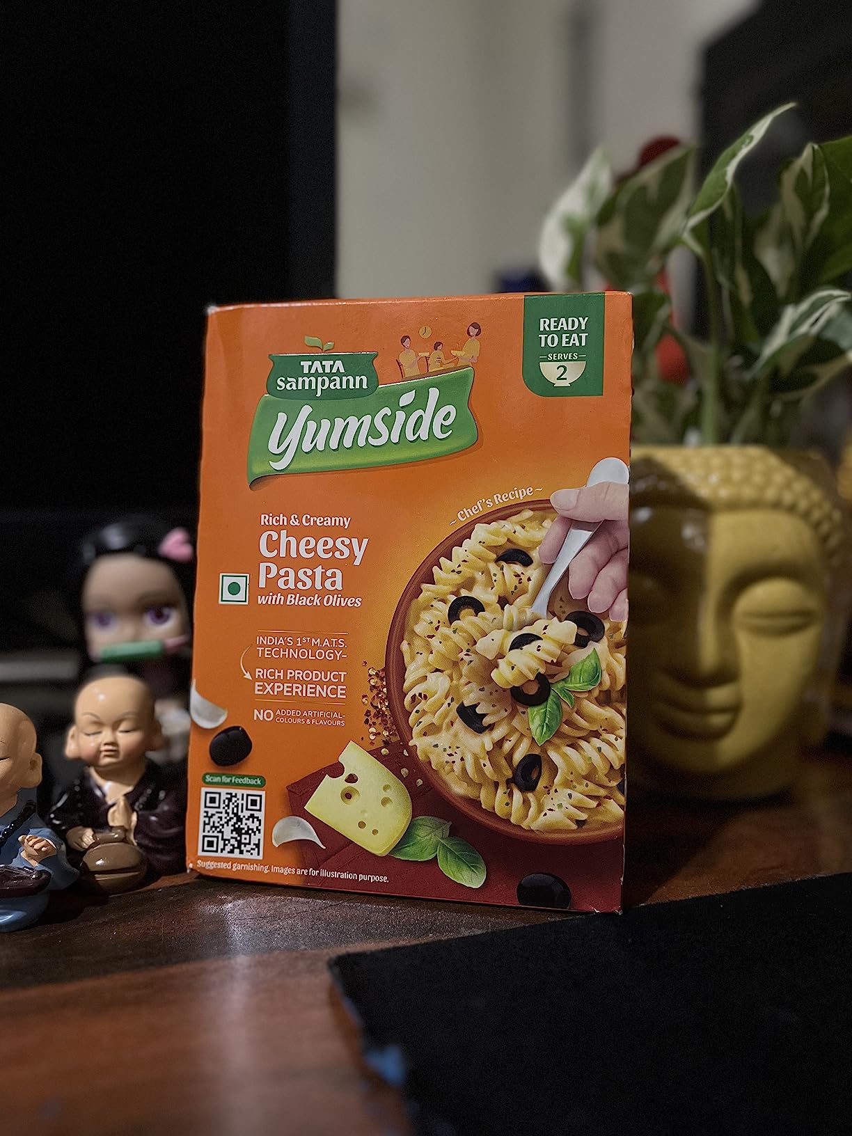 Tata Sampann Yumside Cheesy Instant Pasta with Black Olives, 285g ...