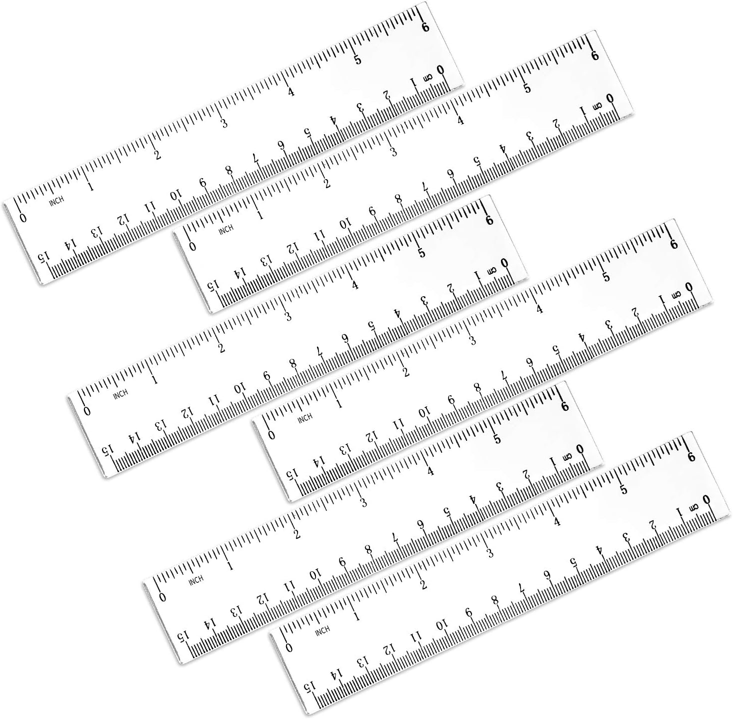 Amazon.com : Charles Leonard Double Bevel Plastic Ruler, 6 Inches ...