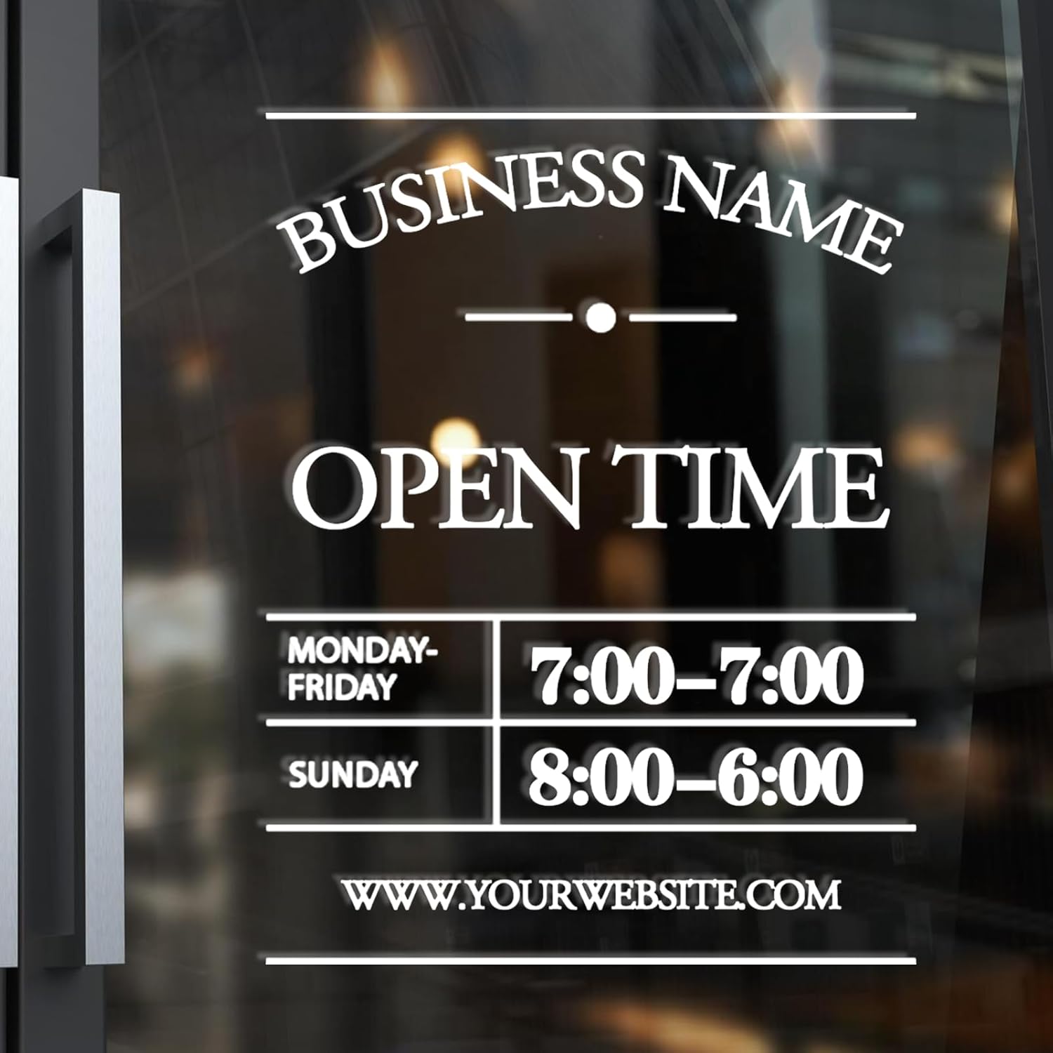 Amazon.com: JCYIF Custom Business Hours Sign for Glass Door Store ...