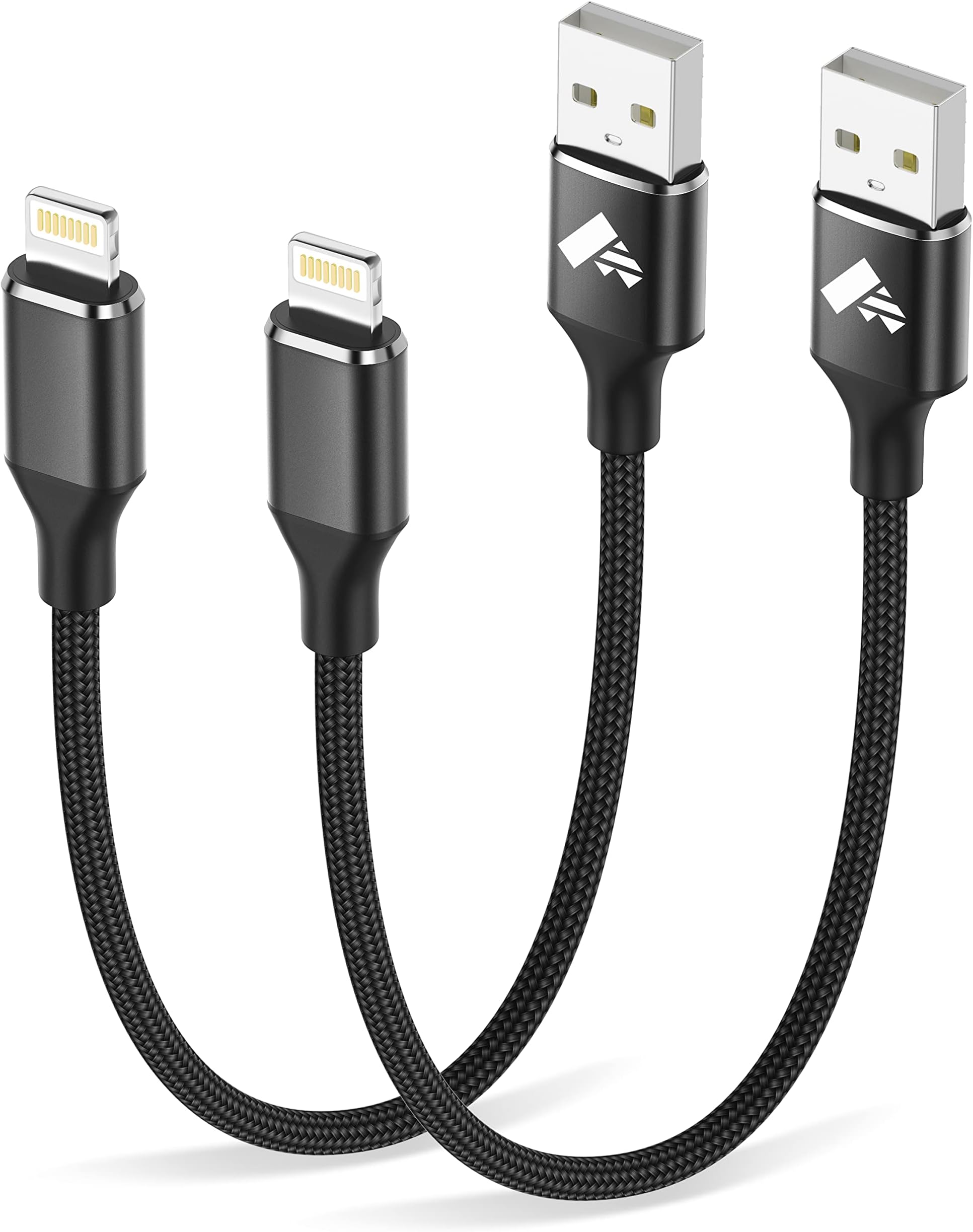 Lightning Cable 2Pack 0.3M Short iPhone Charger Cable MFi Certified ...