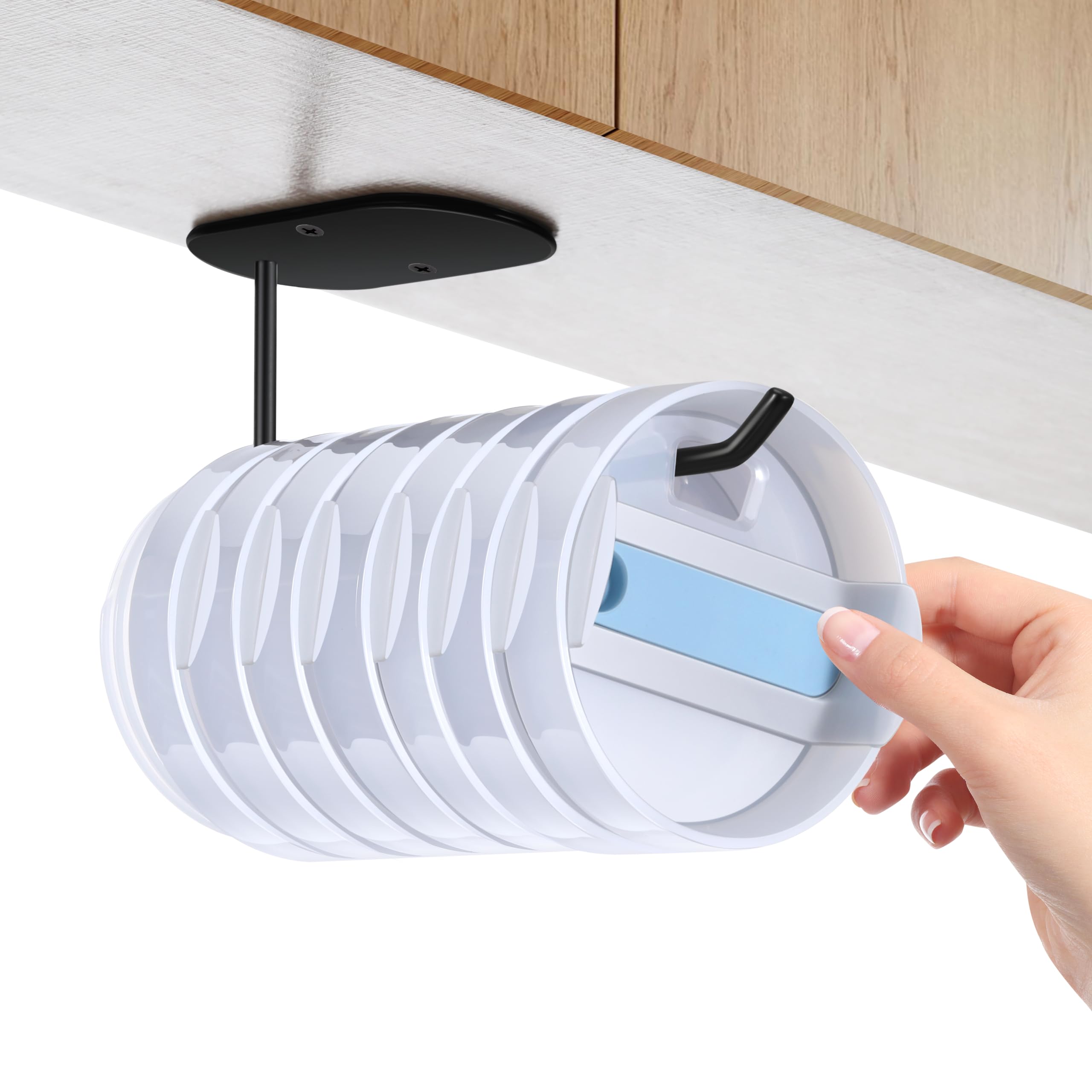 Tumbler Lid Organizer Under Cabinet, Space Saving Tumbler Lid Storage ...