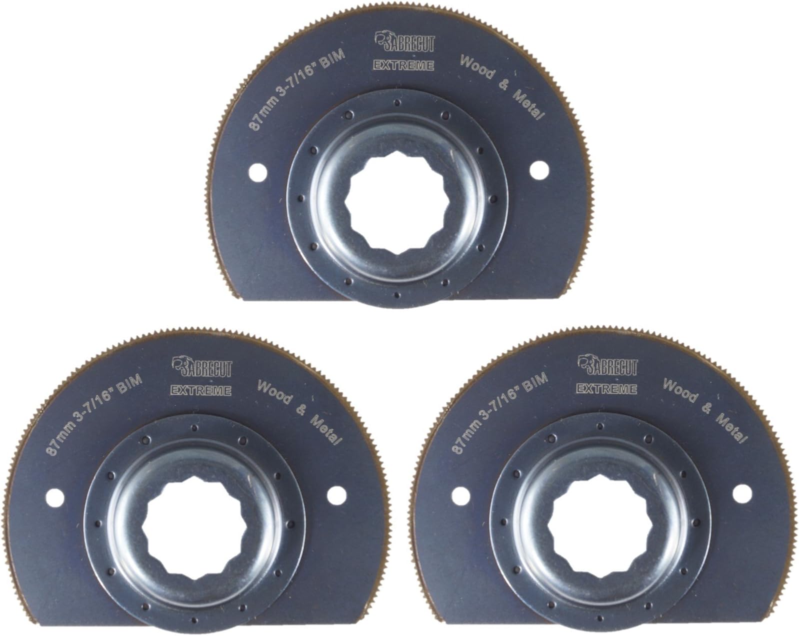 3 x 87mm SabreCut SC90B_3 Metal Blades Compatible with Fein SuperCut ...