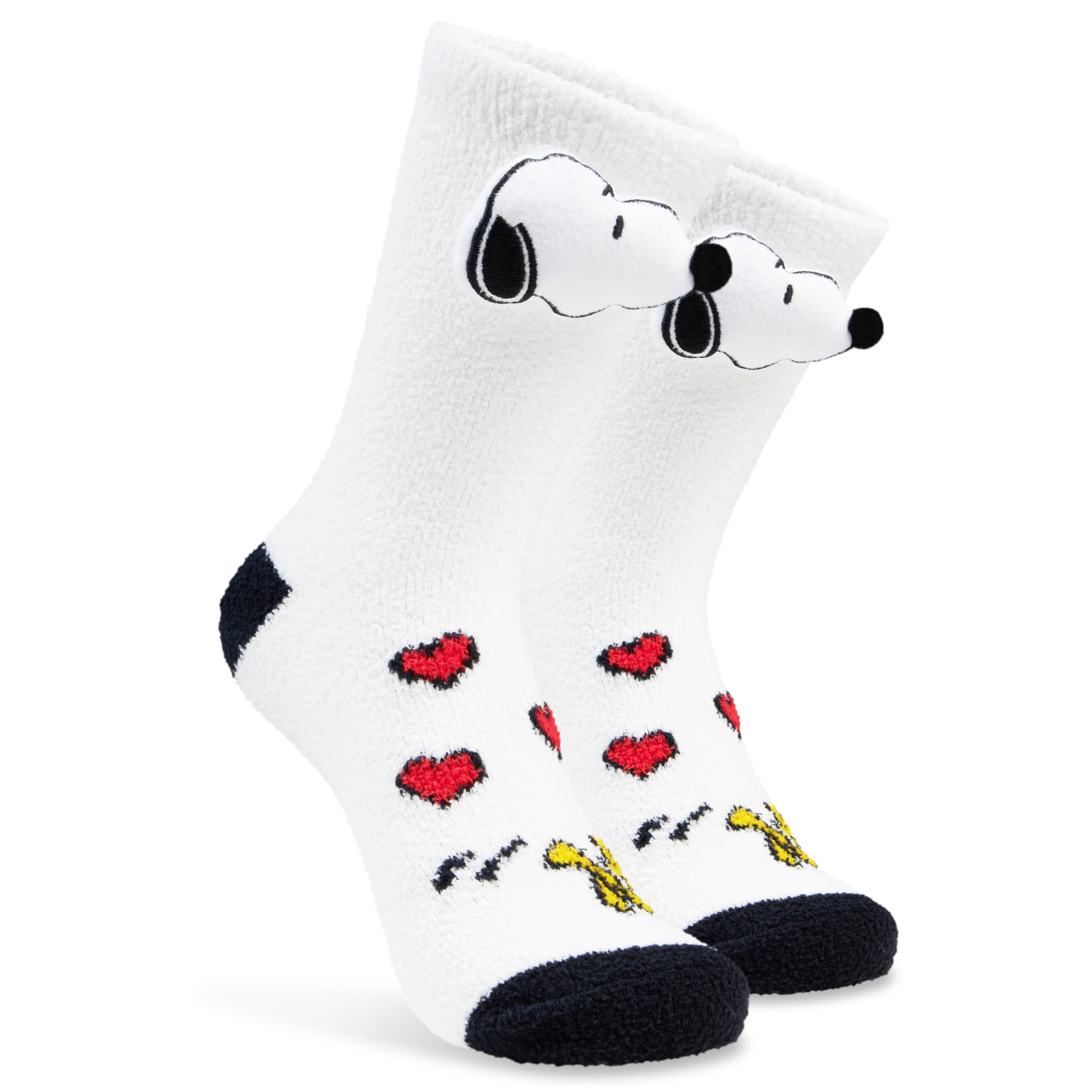 Amazon.com: Peanuts Snoopy Womens Fluffy Slipper Socks, Non-Slip Socks ...