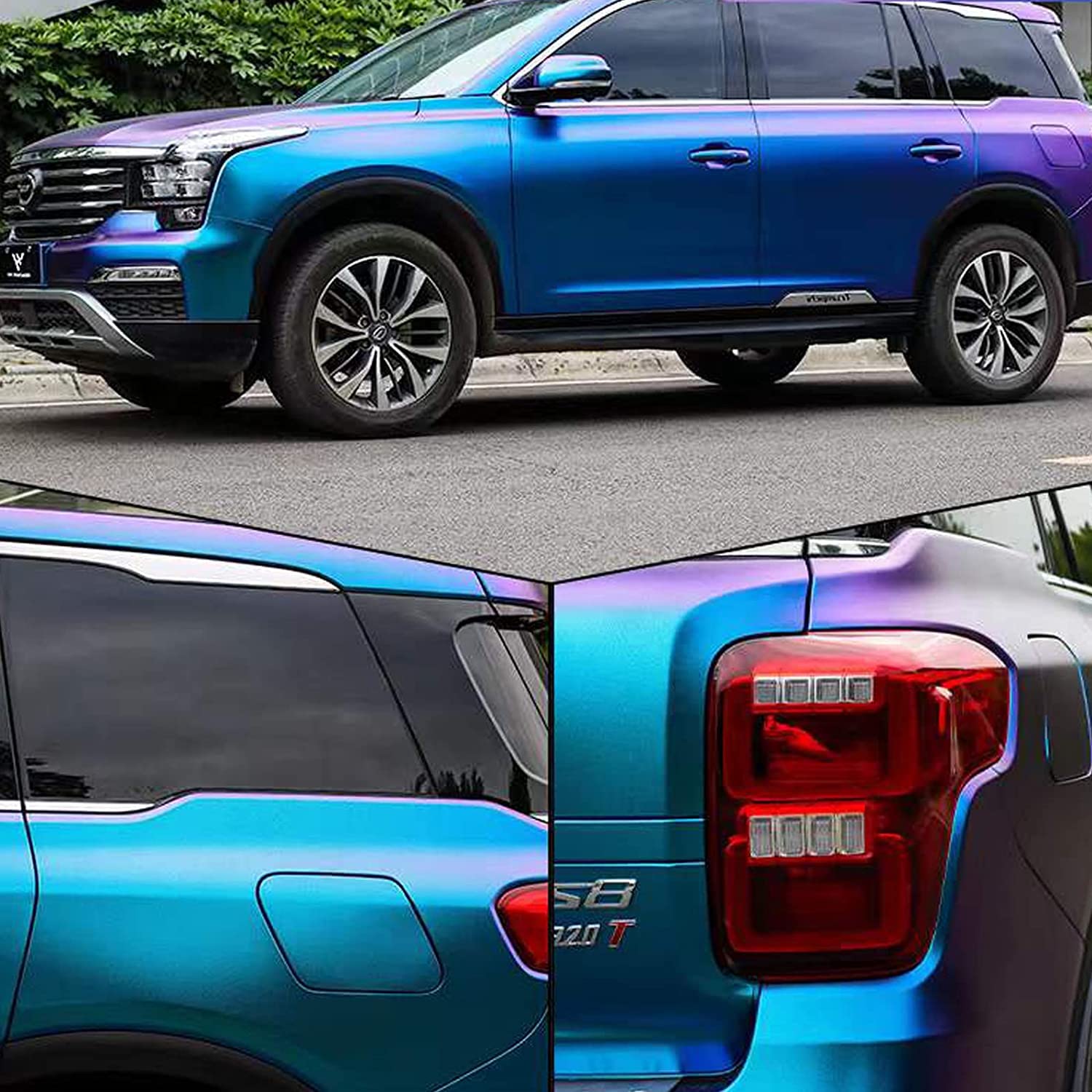 Snapklik.com : Purple Blue Matte Chameleon Vehicle Car Vinyl Wrap Roll ...