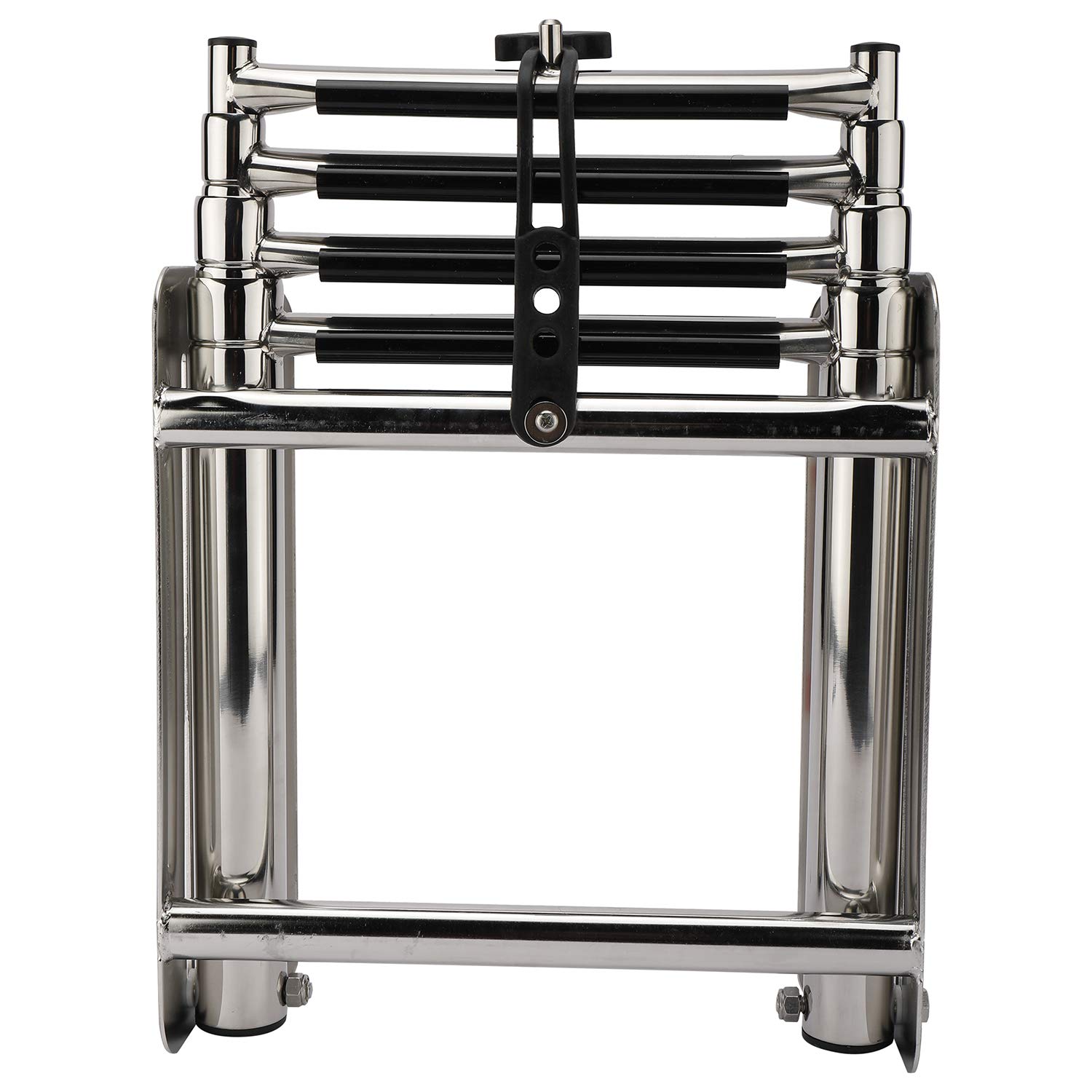 HYDDNice 4 Steps Telescoping Drop Ladder Marine Ladder Stainless Steel ...