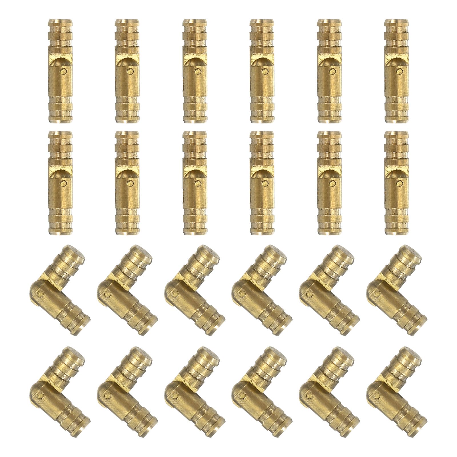 uxcell Invisible Brass Barrel Hinges, 24pcs 4x17mm Brass Concealed ...