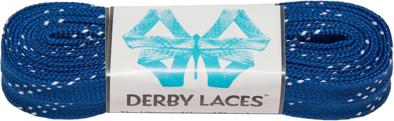 Amazon.com : Derby Laces Blue 96 Inch Waxed Skate Lace for Roller Derby ...