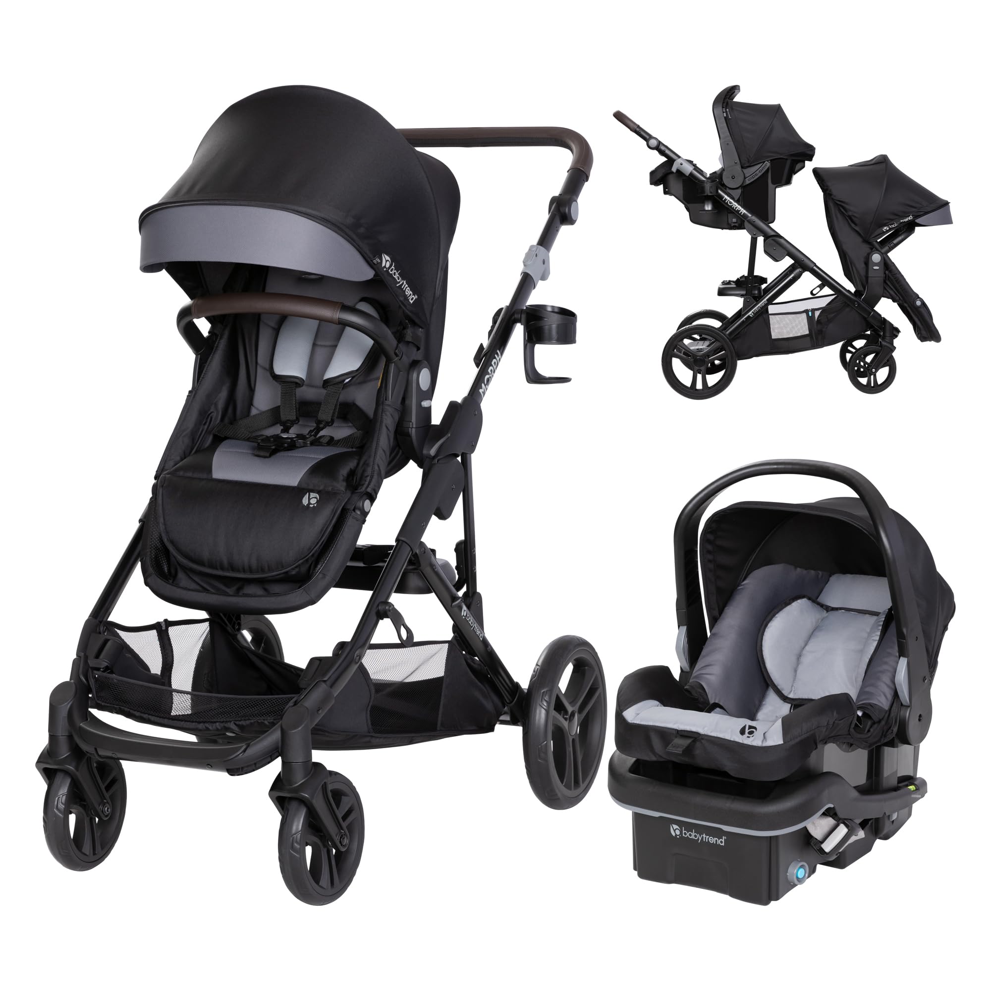 Snapklik.com : Baby Trend Morph Single To Double Modular Travel System