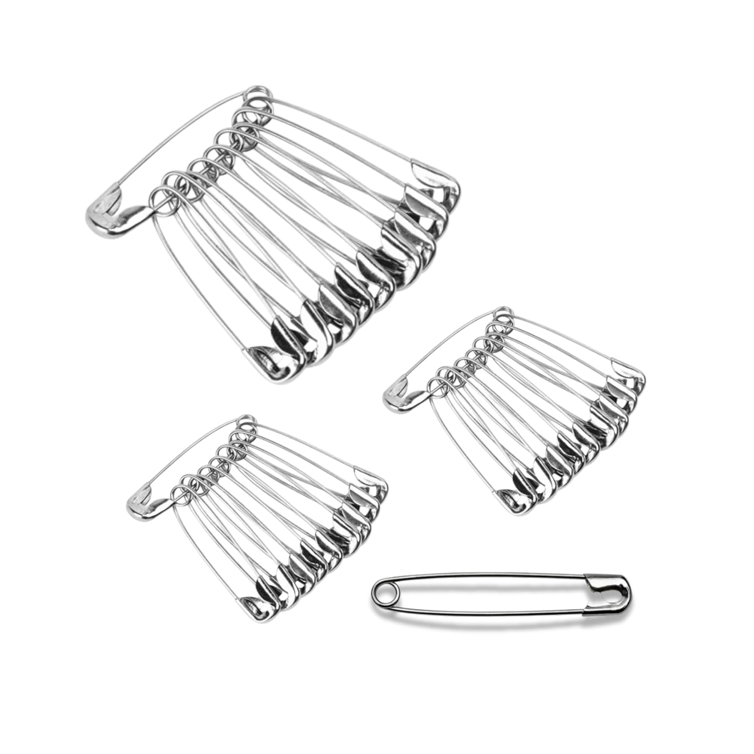 Multi-Purpose Safety Pins | Pack of 200 Pcs in Diffferent Sizes | Small ...