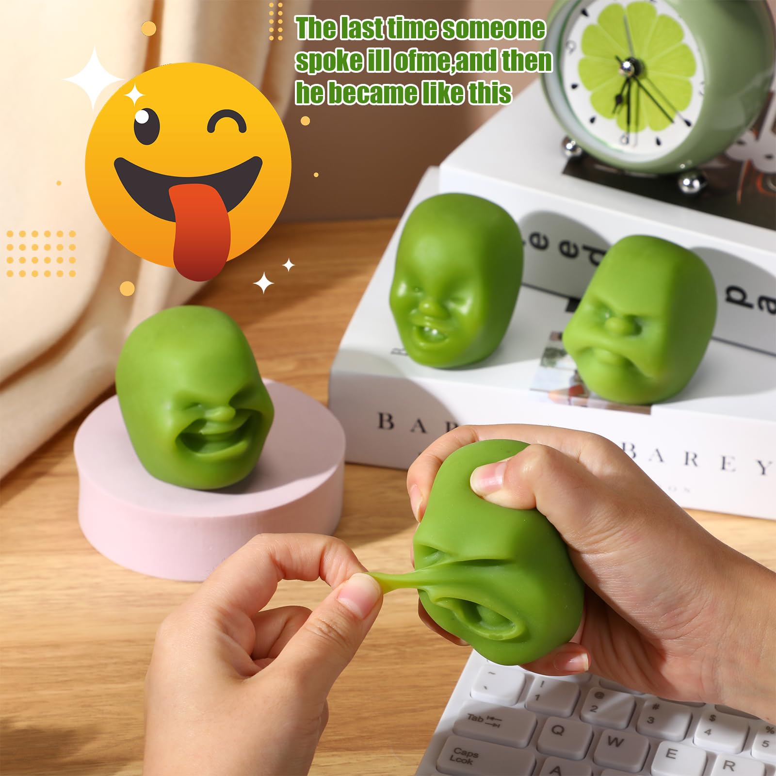 Snapklik.com : Poen 4 Pcs Human Face Stress Ball For Adults Funny Human ...