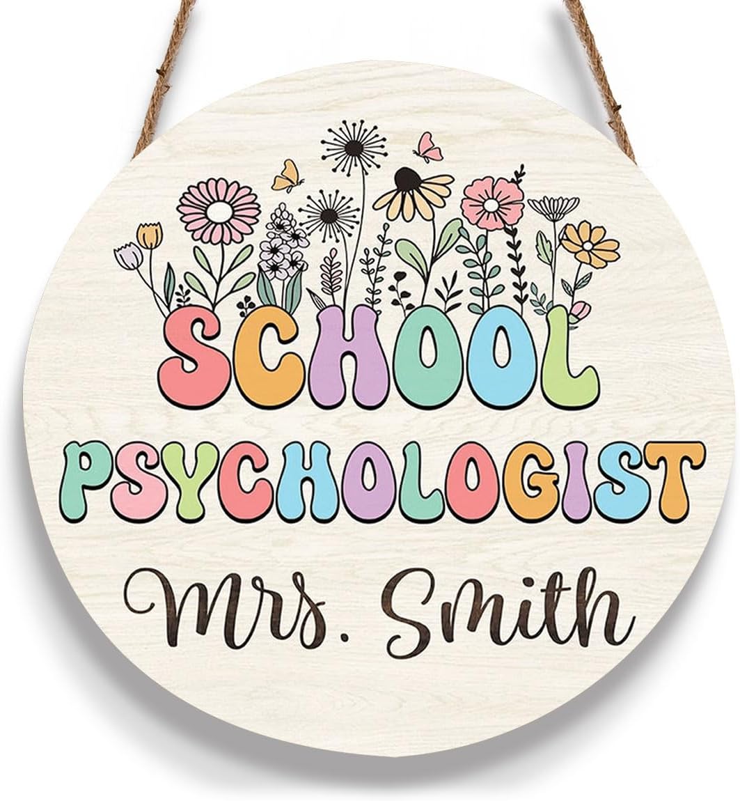 Amazon.com: School Psychologist Door Sign Wreath, Student Advisor ...