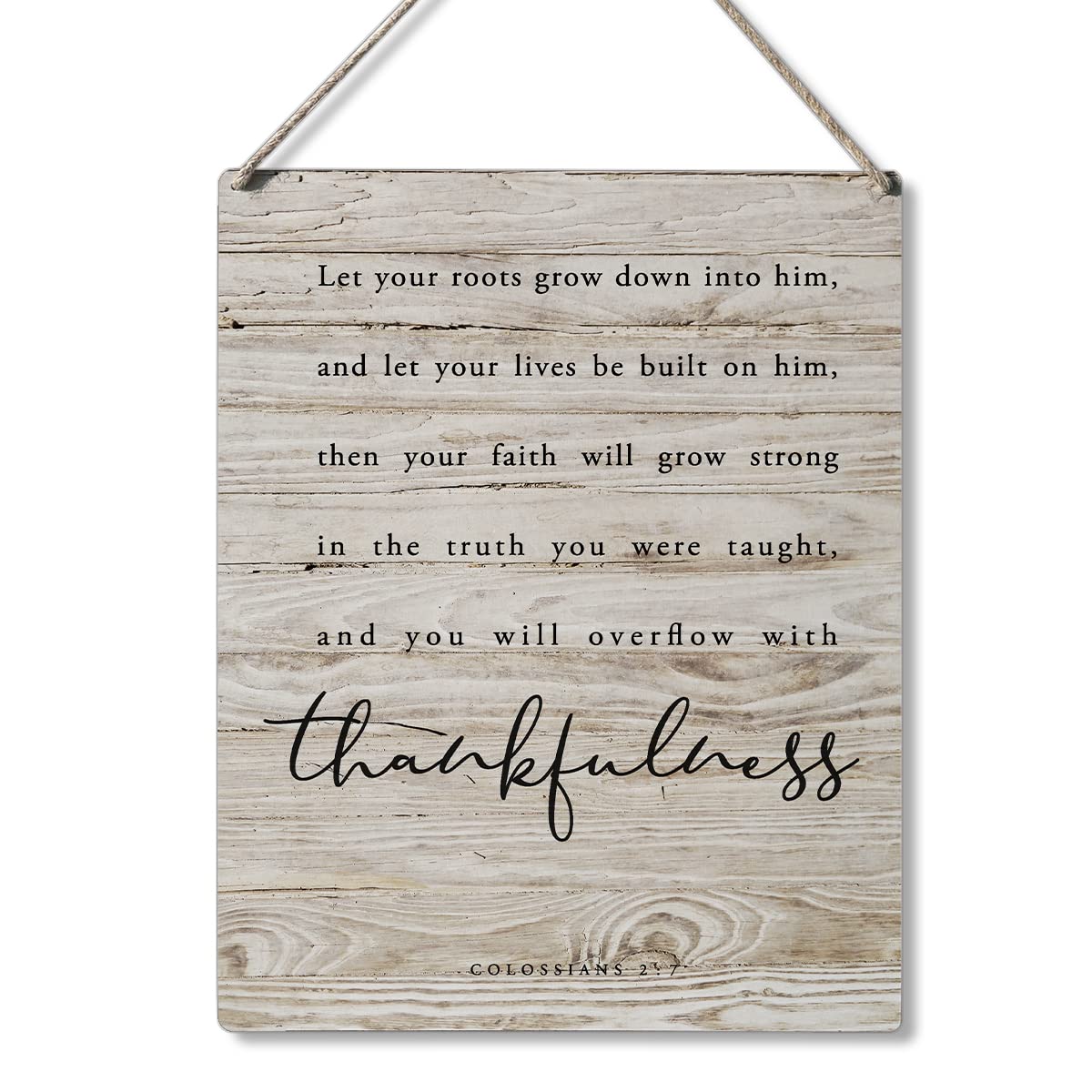 Inspirational Bible Gift Signs Let Your Roots Grow Down into Him Wooden ...