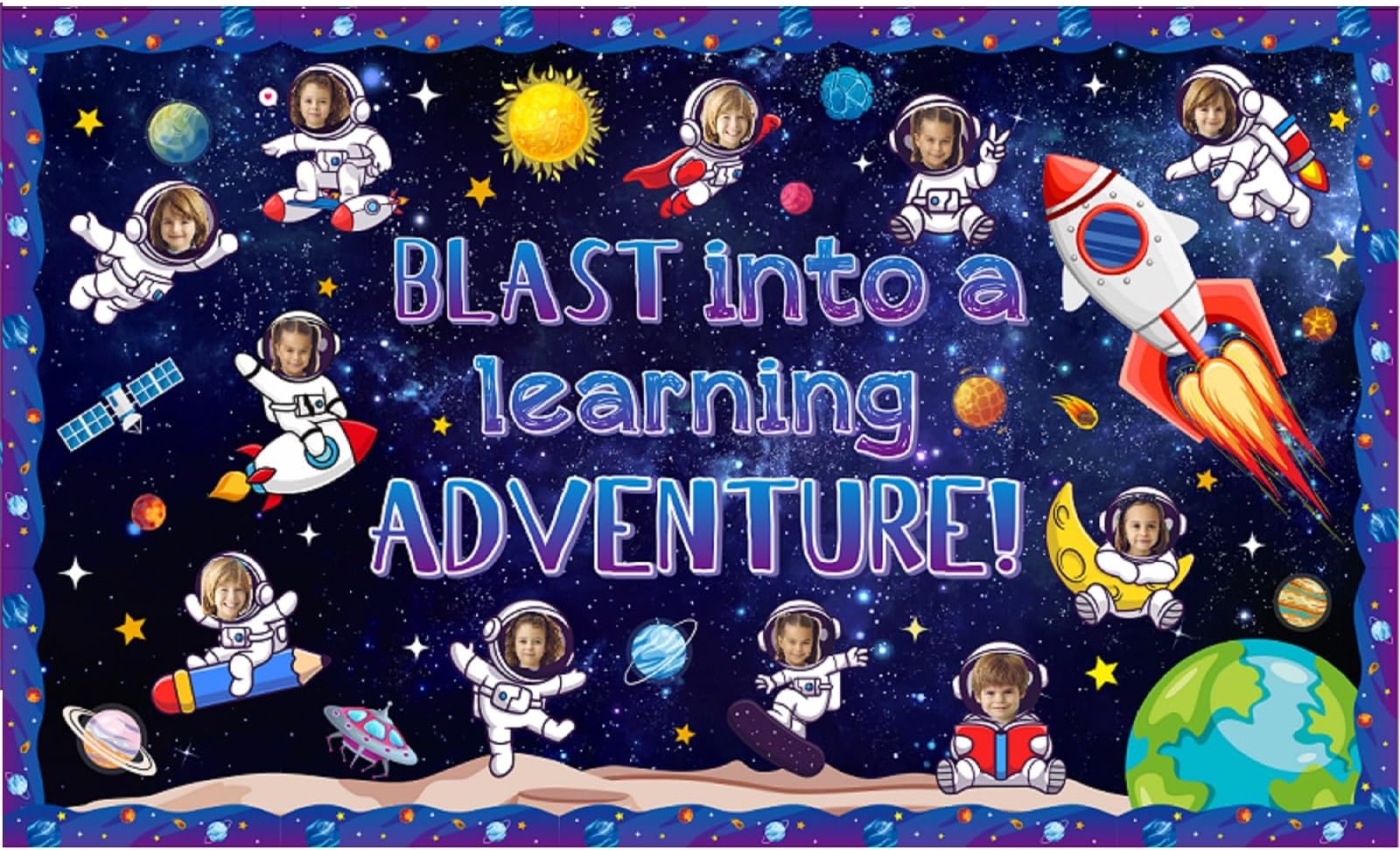 Amazon.com: 22 Pcs 3D Outer Space Honeycomb Classroom Bulletin Board ...