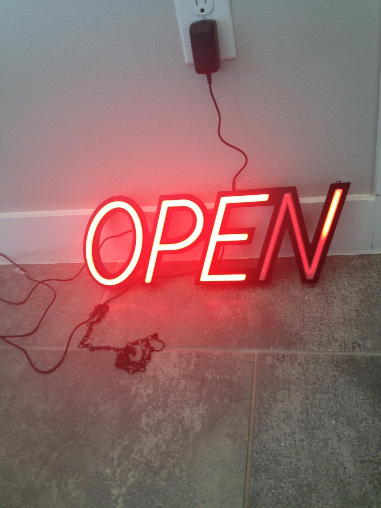 Amazon.com : Optiva 20" Ultra Bright LED OPEN Sign : Office Products