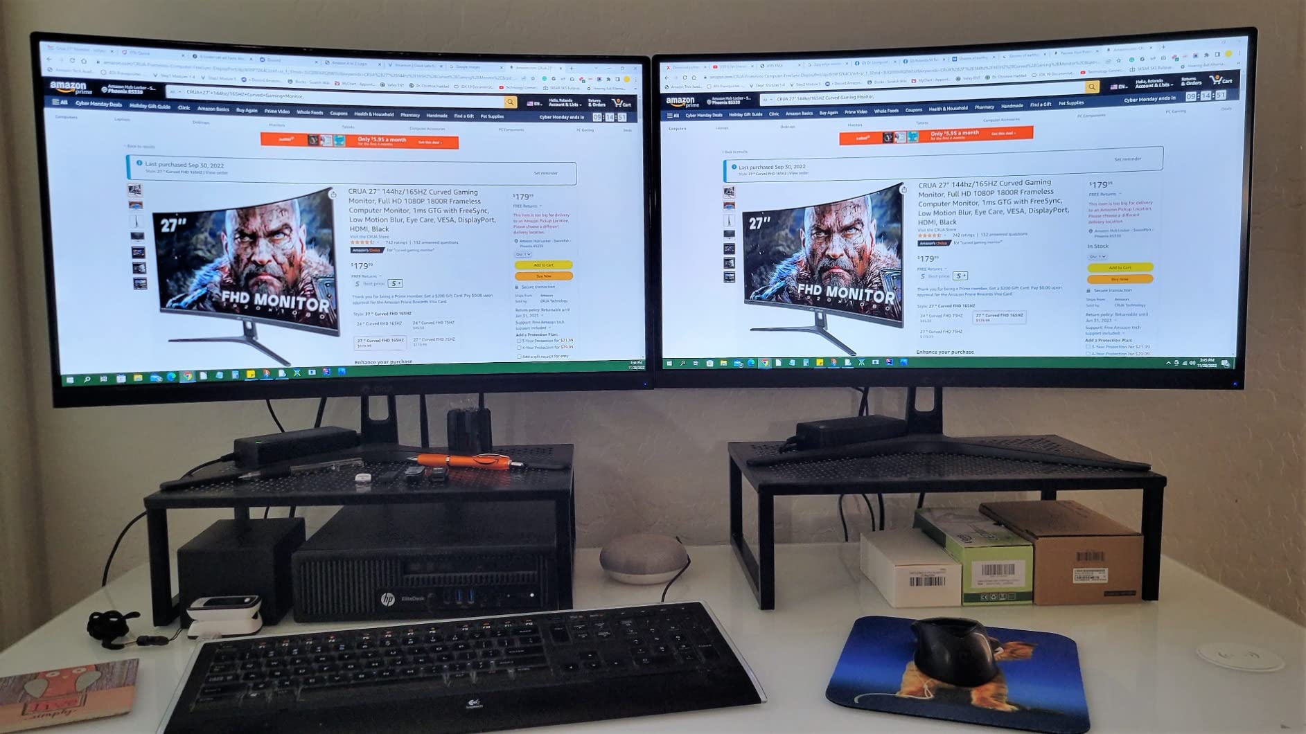 $33/mo - Finance CRUA 27" Curved Gaming Monitor, QHD(2560x1440P)2K ...