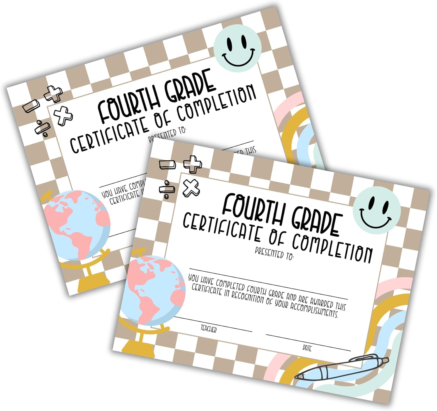 Amazon.com : Forth 4th Grade Graduation Certificate of Completion Award ...